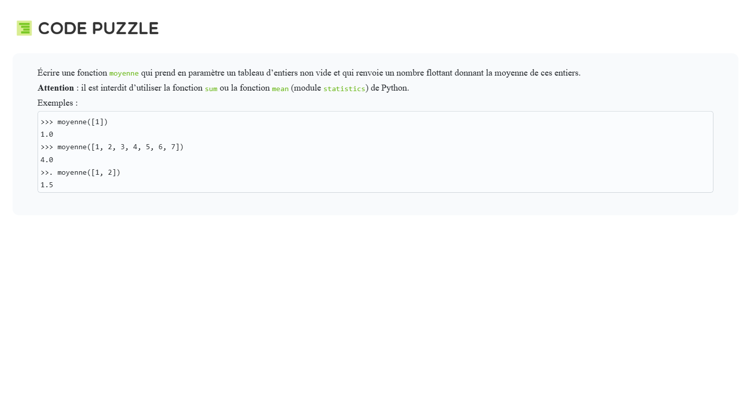 Code Puzzle | Défi - D26PGD