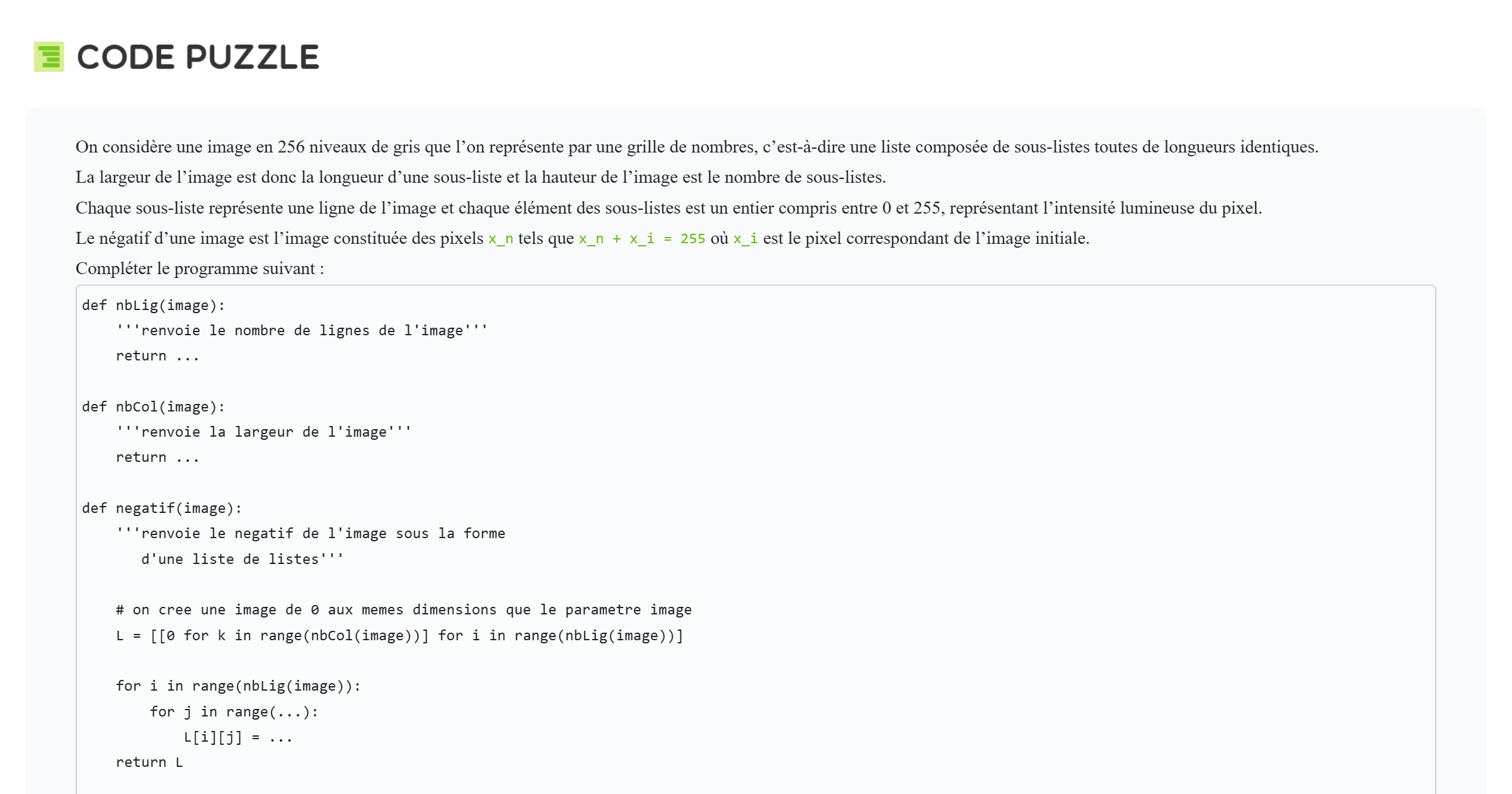 Code Puzzle | Défi - D2LKW