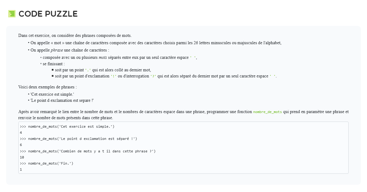 Code Puzzle | Défi - D32G9