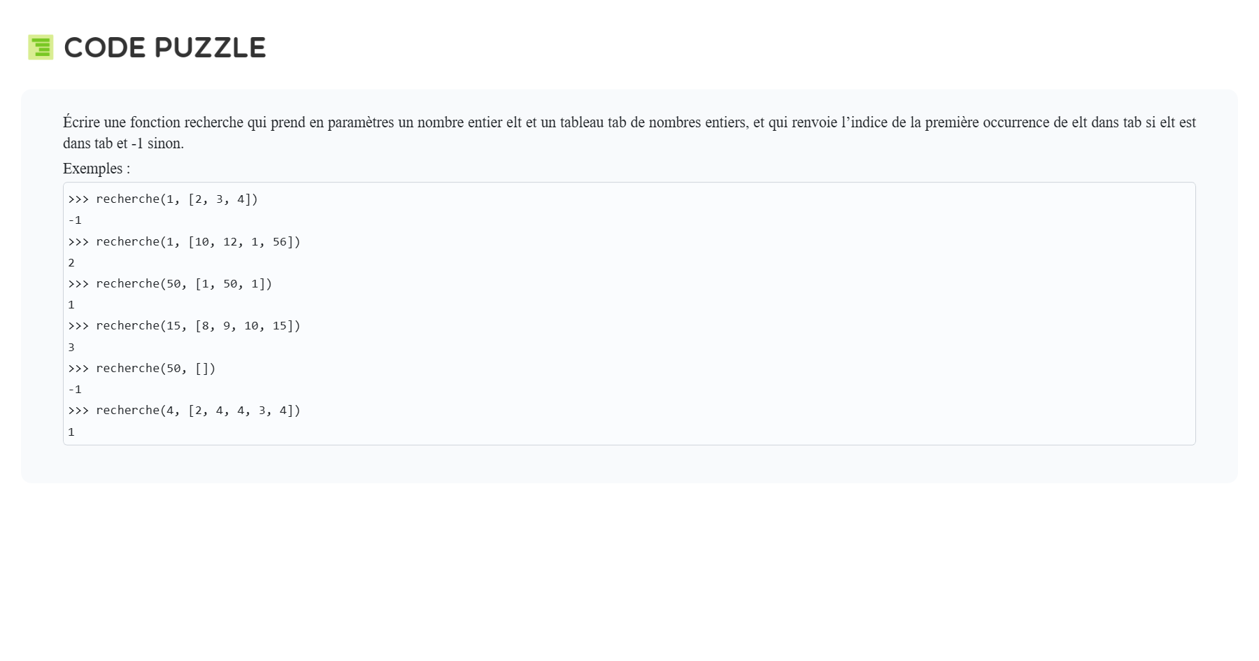 Code Puzzle | Défi - D3JVA