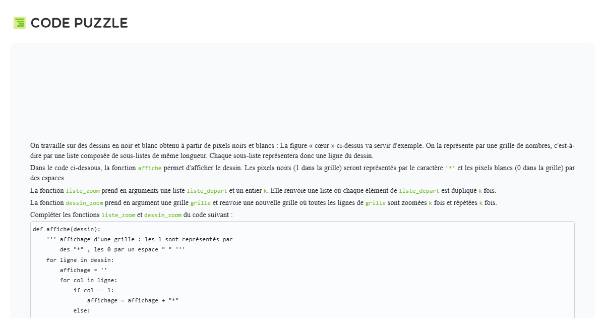 Code Puzzle | Défi - D3PH8