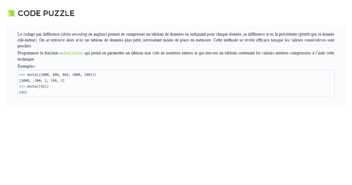 Code Puzzle | Défi - D4KLJ