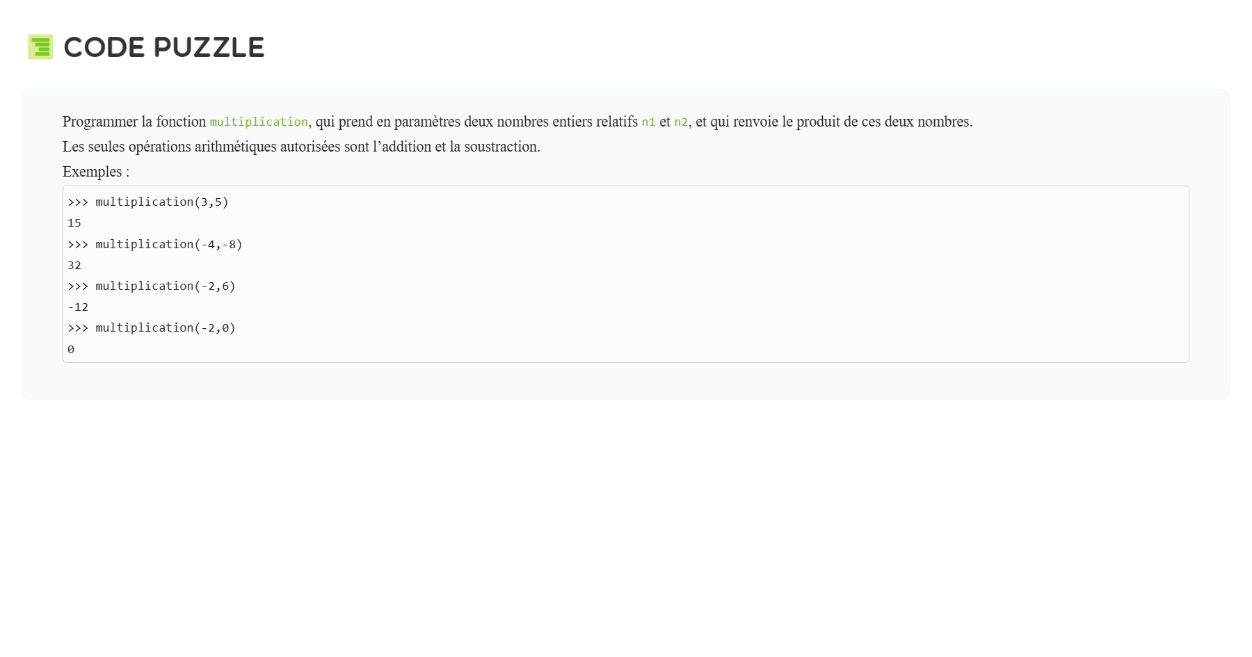 Code Puzzle | Défi - D8JM2