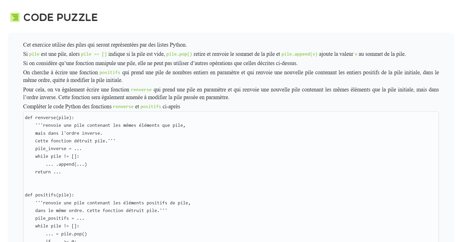 Code Puzzle | Défi - D8MRF
