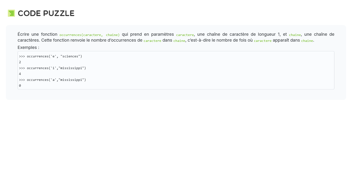 Code Puzzle | Défi - DE2WF