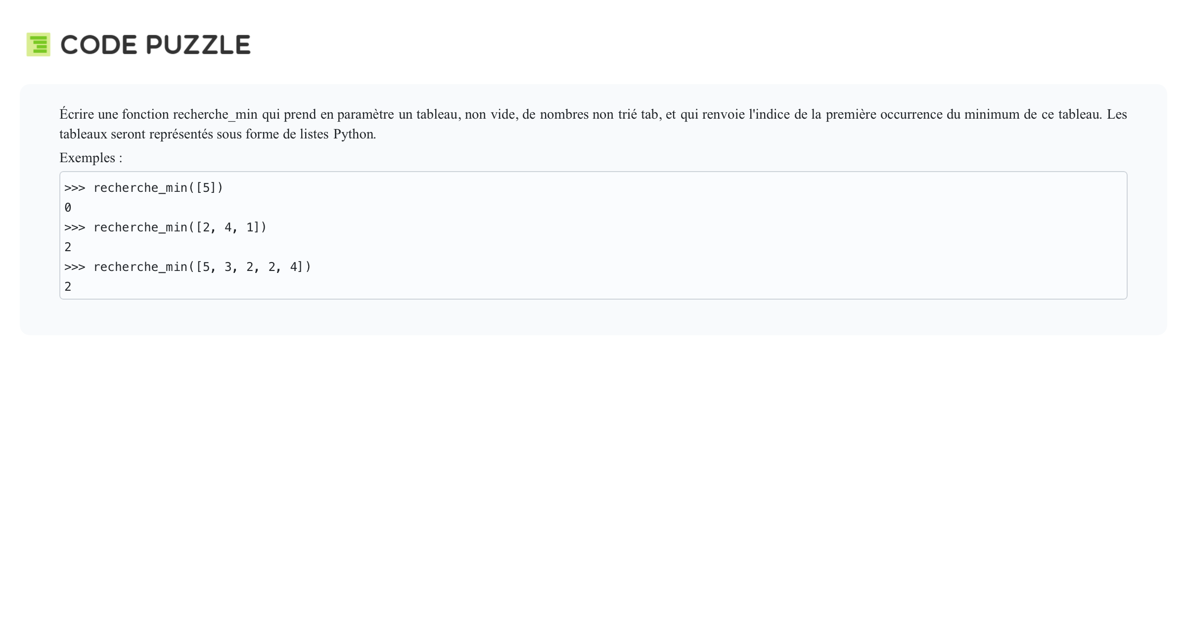 Code Puzzle | Défi - DF64A