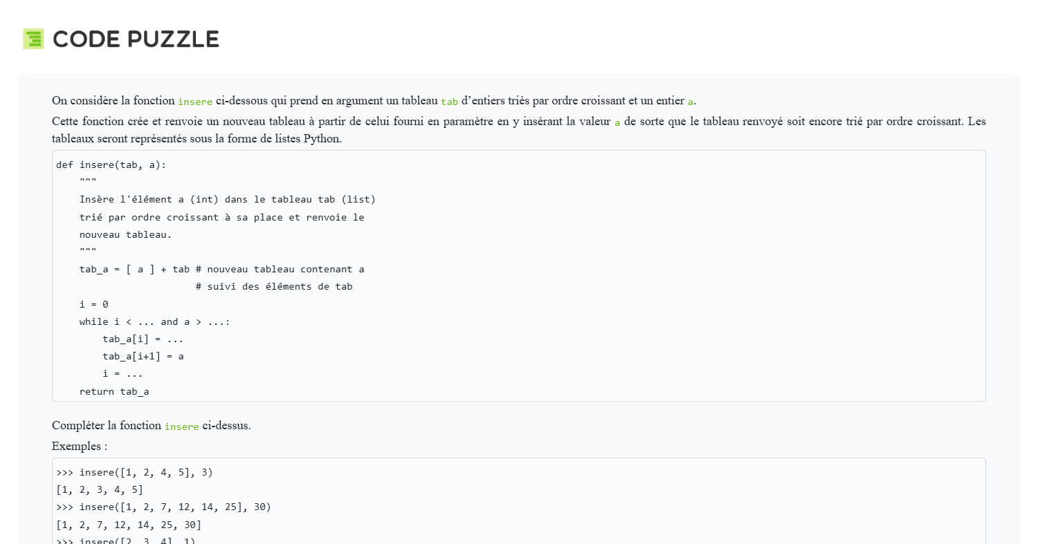 Code Puzzle | Défi - DG8VH