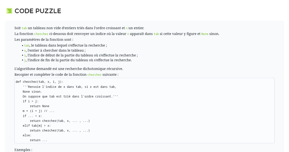 Code Puzzle | Défi - DJS5Y