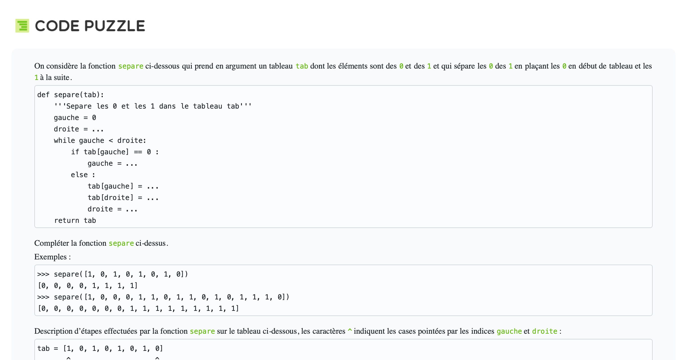 Code Puzzle | Défi - DMB86