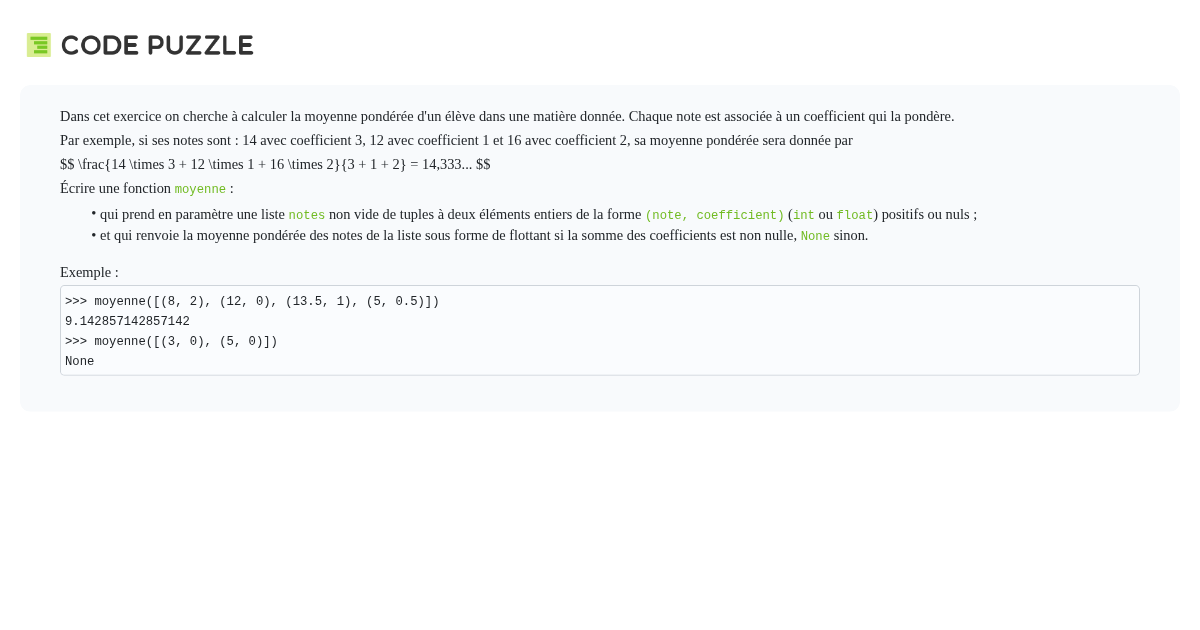 Code Puzzle | Défi - DMP4J