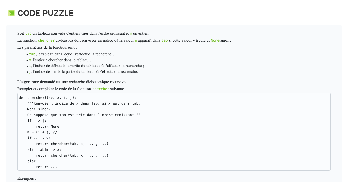 Code Puzzle | Défi - DVJB2