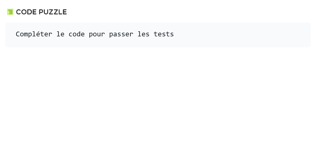 Code Puzzle | Défi - DZFMD