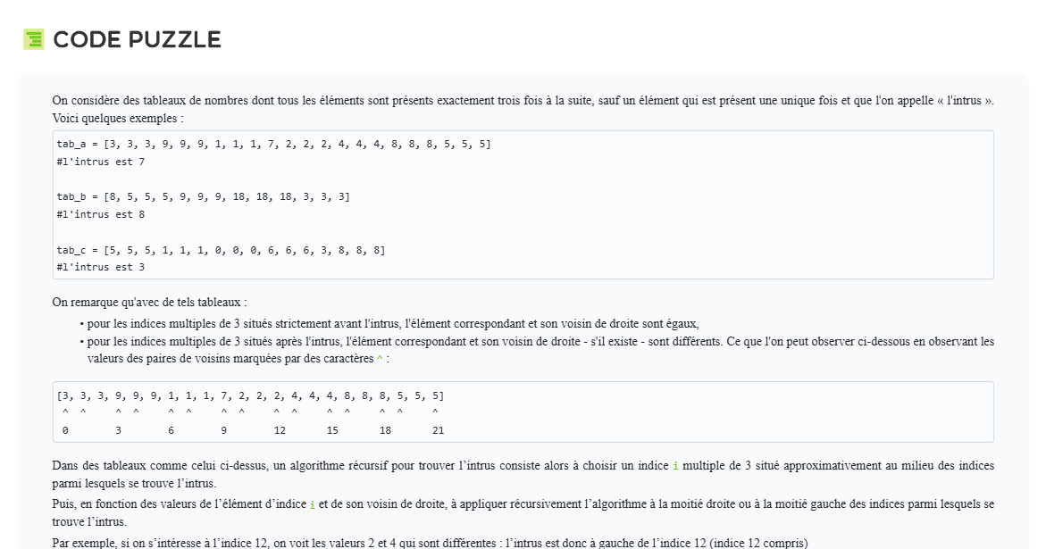 Code Puzzle | Défi - DZQD4